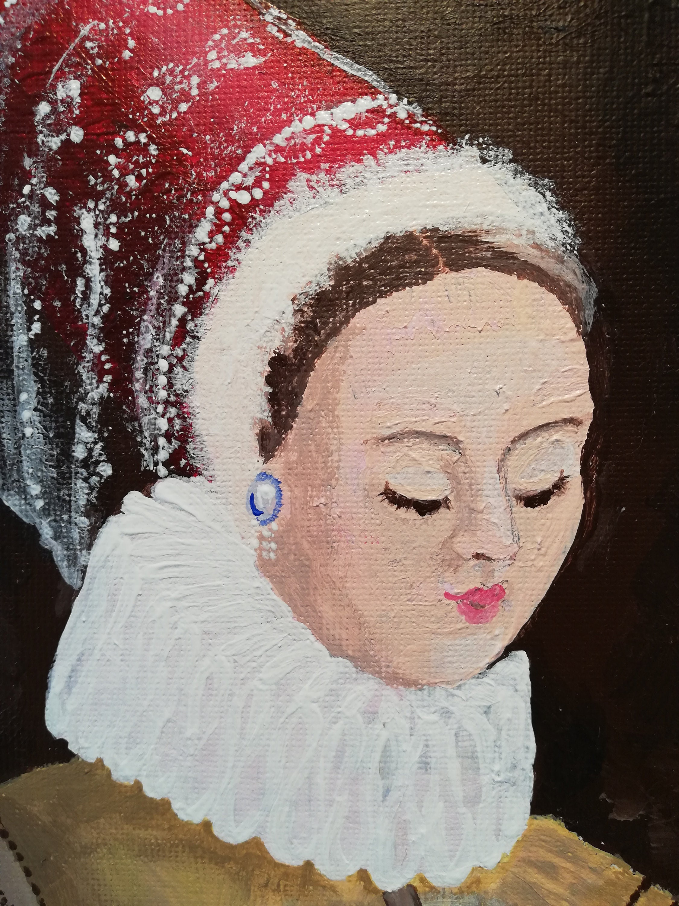 Shabby Chic "gothic Damsel" Acrylic Painting From My Studio - Etsy