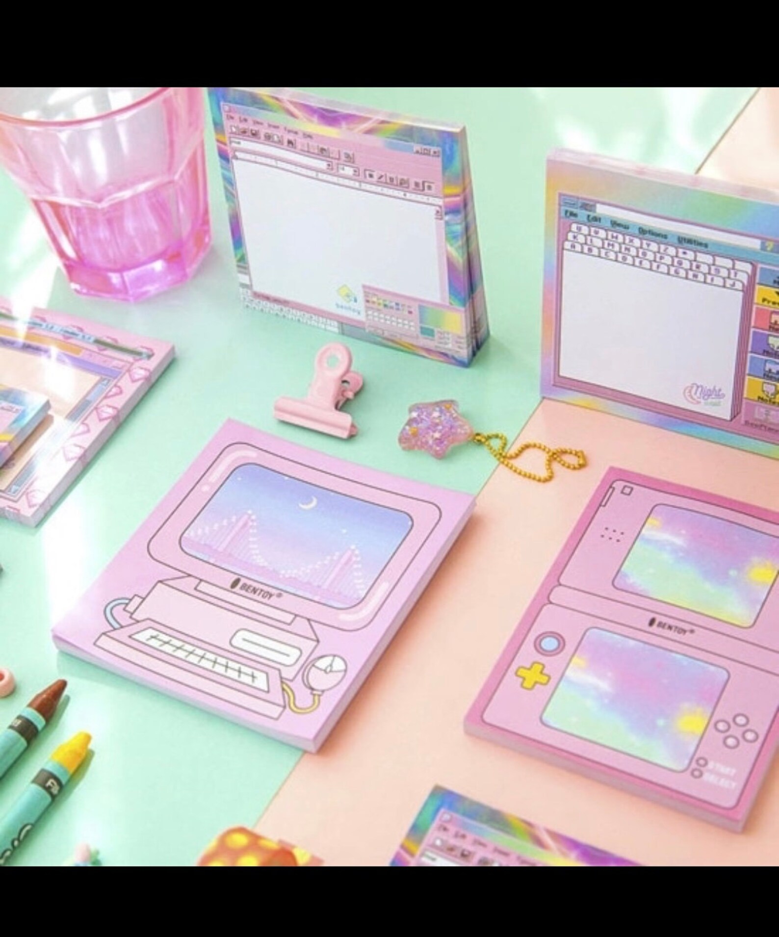 Kawaii Stationary Computer Designs Sticker Notepads/ - Etsy