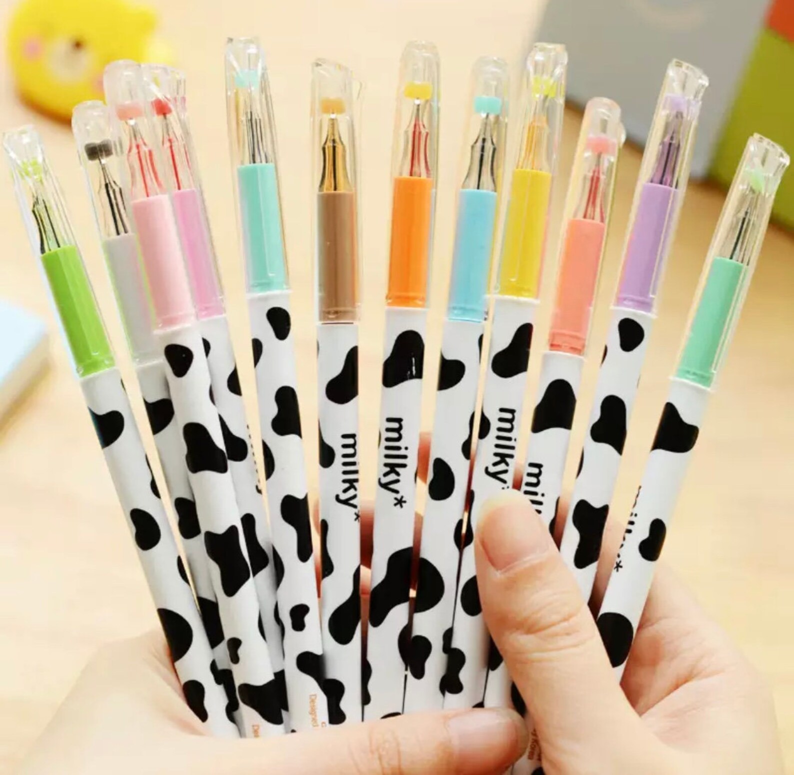 Milky Cow Gel Pens/ Stationery/ Office Supplies/ Cute Pens: Set of 12 ...