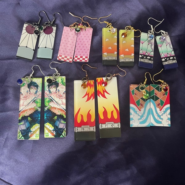 Demon Slayer Earrings - Etsy