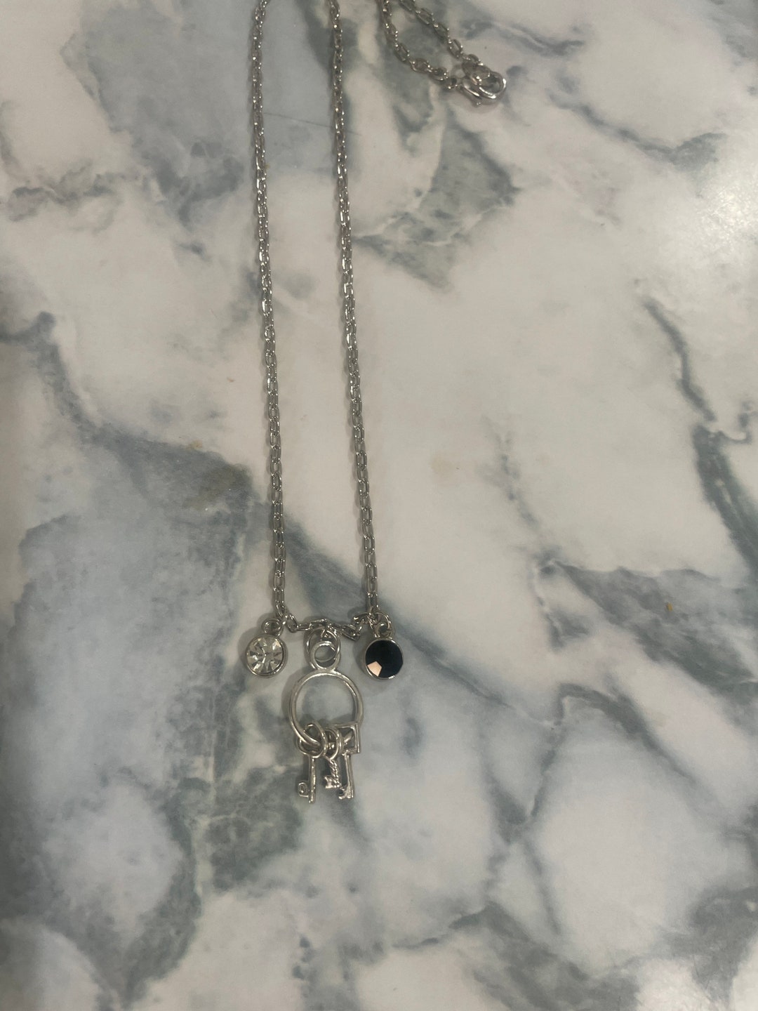 Hecate Triple Key and Crystal Necklace - Etsy