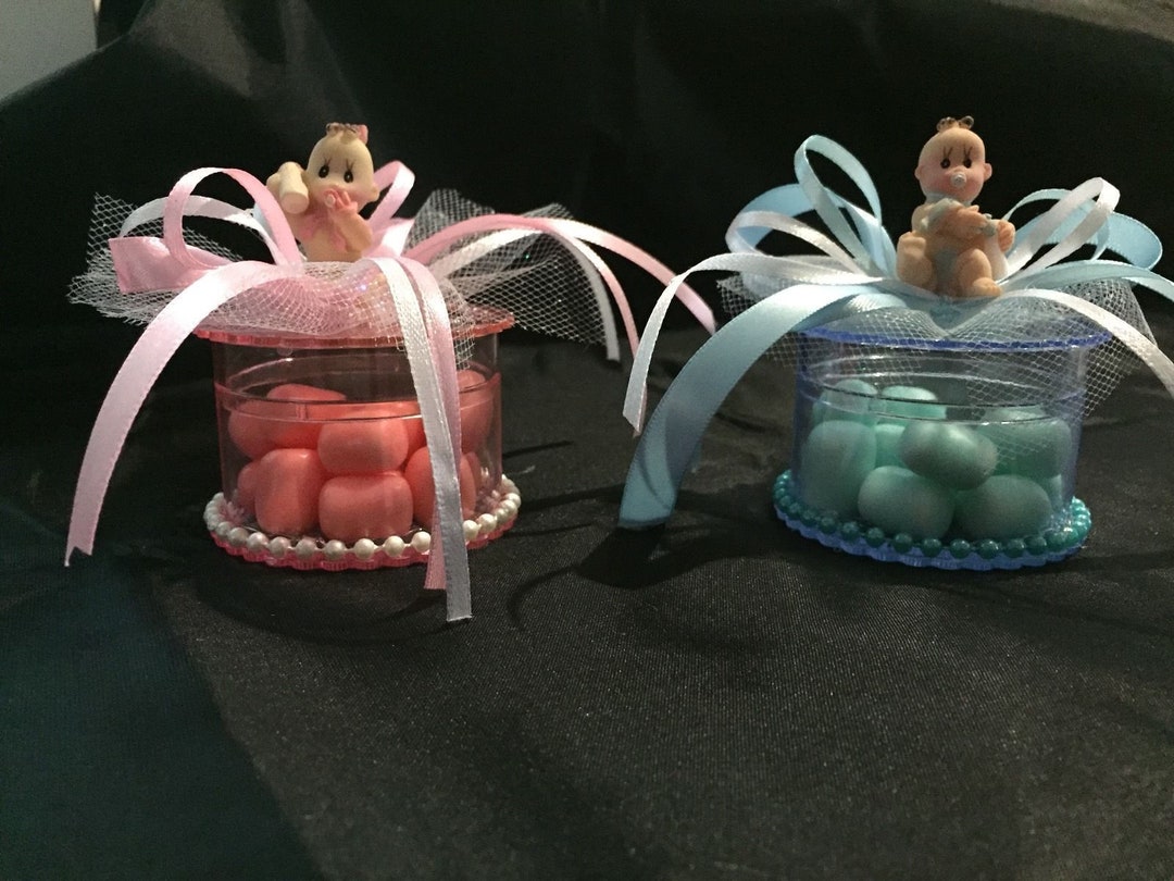 12 Ceramic Babies Boys(blue/pink ) 1.8" for Baby Shower Decoration. - Etsy