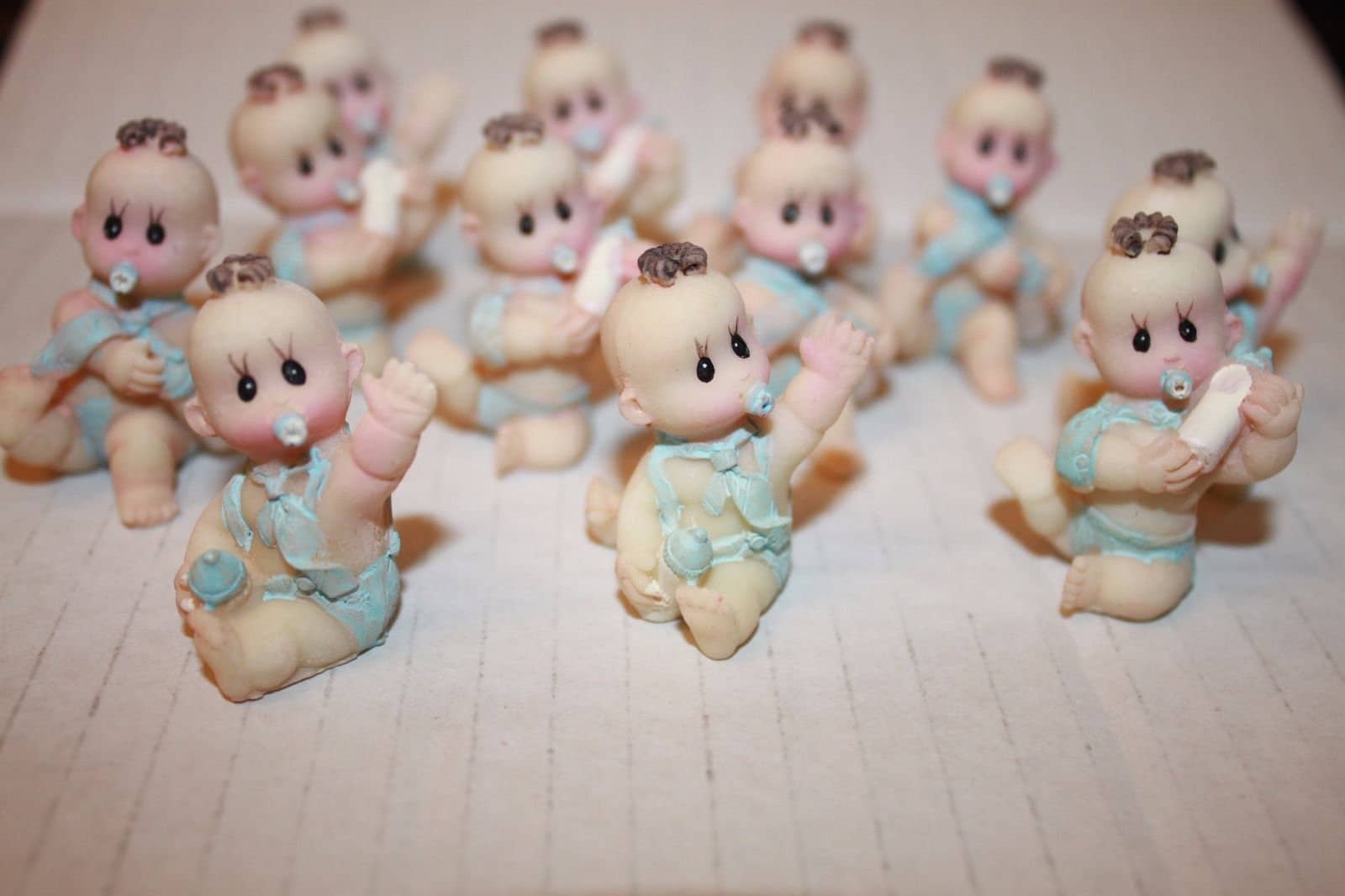 12 Ceramic Babies Boys(blue/pink ) 1.8" for Baby Shower Decoration. - Etsy