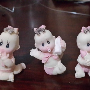 12 Ceramic Babies Boys(blue/pink ) 1.8" for Baby Shower Decoration. - Etsy