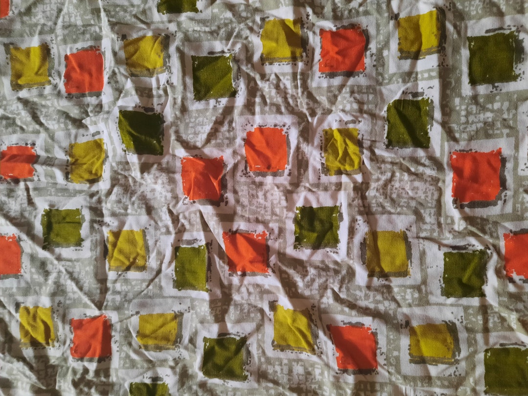 Vintage Fabric DDR 60s Design - Etsy