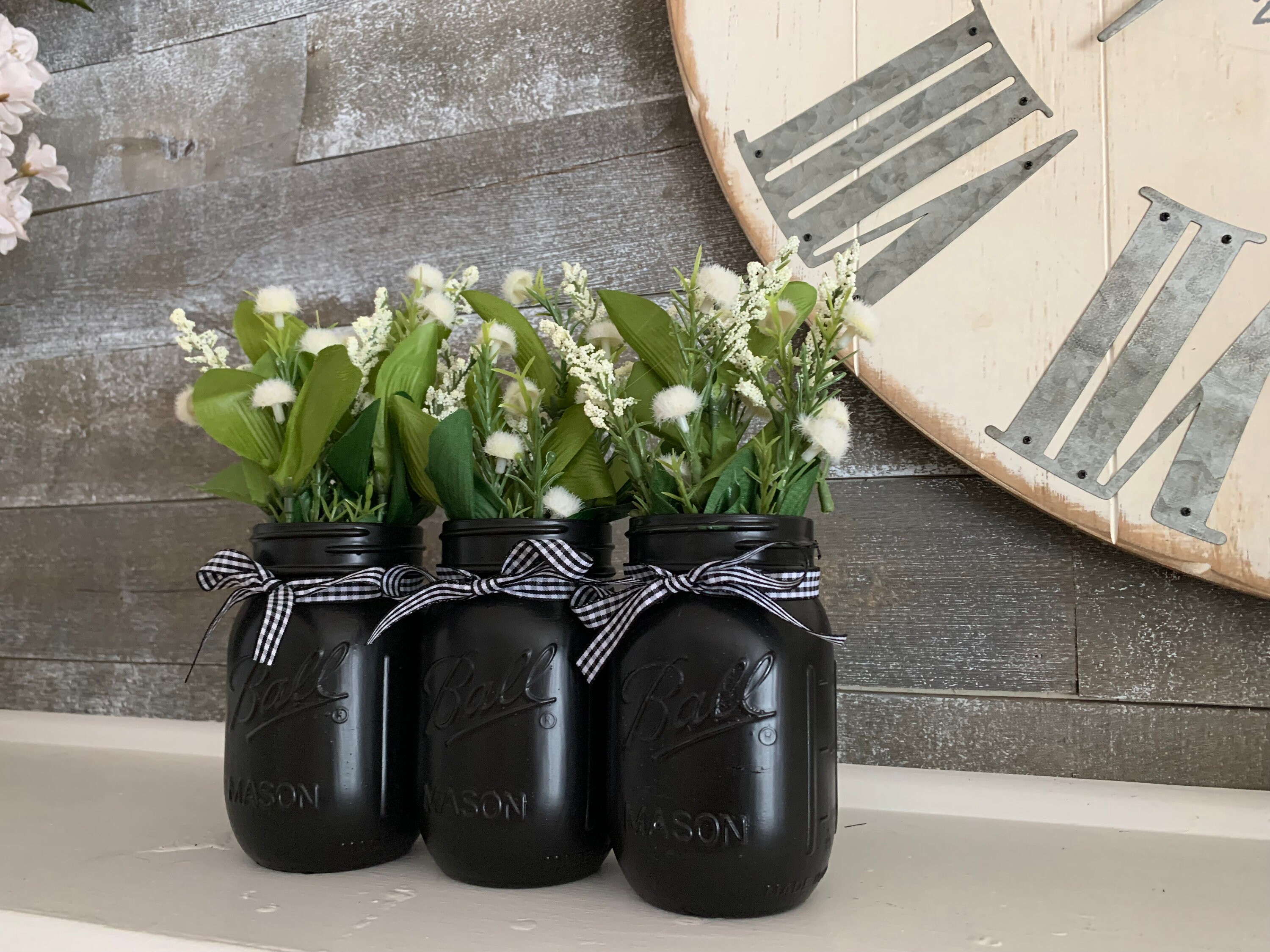 Farmhouse Decor, Rustic Decor, Farmhouse Mason Jars, Rustic Farmhouse ...