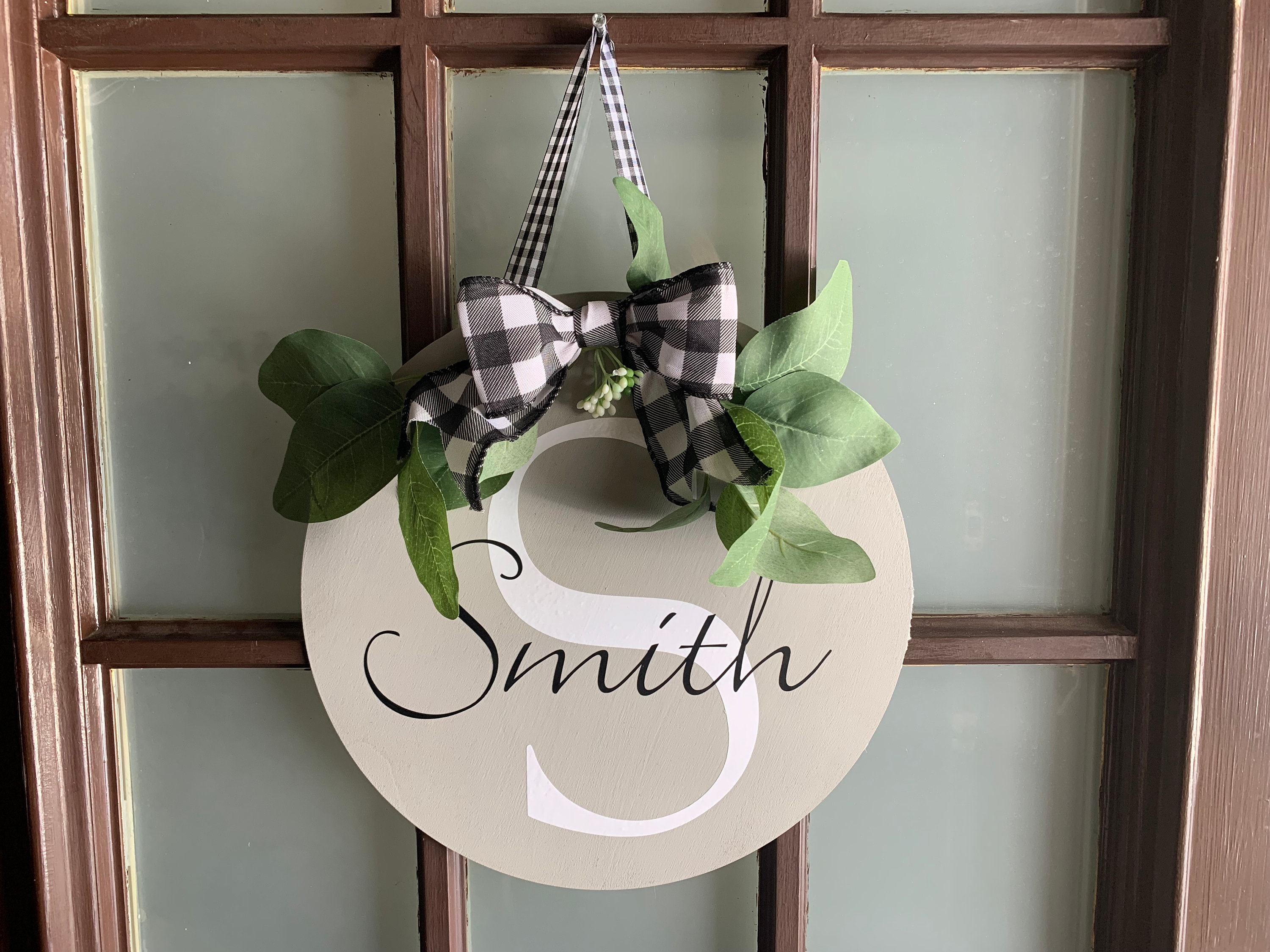 Welcome Sign, Door Hanger, Rustic Door Hanger, Personalized Door Hanger ...