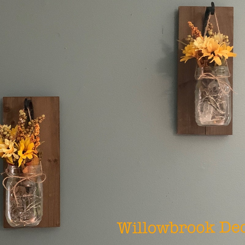 Mason Jar Wall Sconce - Etsy