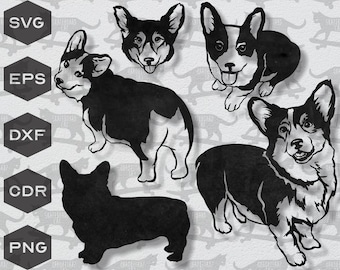 Corgi SVG Dog Svg Corgi Silhouette SVG Cut Files Corgi Bundle SVG Corgi ...
