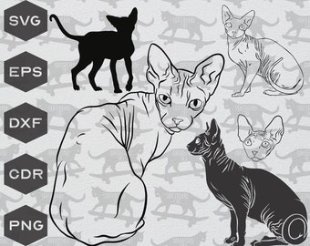 Devon Rex Cat Svg - Etsy