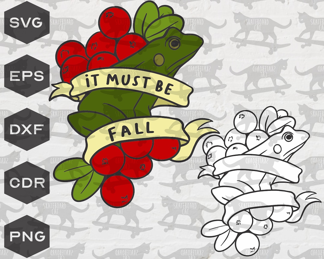 It Must Be Fall Frogs and Cranberries Clip Art Cranberry and - Etsy