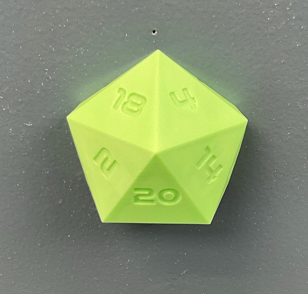 Glow in the Dark D20 Wall Decor | Gamer Art - Etsy