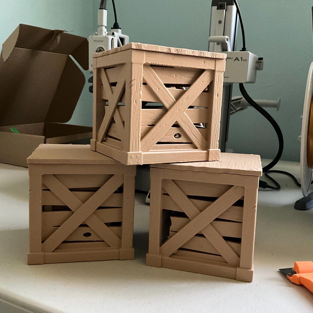 4.25” Miniature Shipping Crate With Lid - Etsy