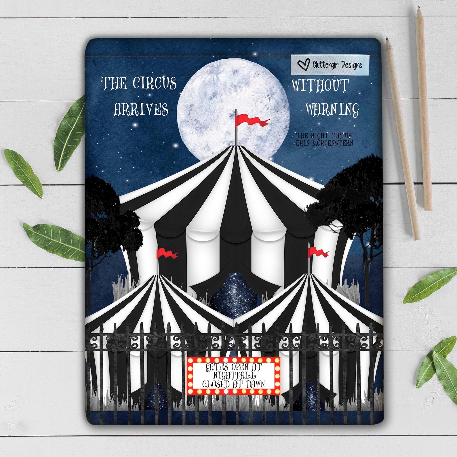 The Night Circus Padded Book Sleeve With Lining. - Etsy