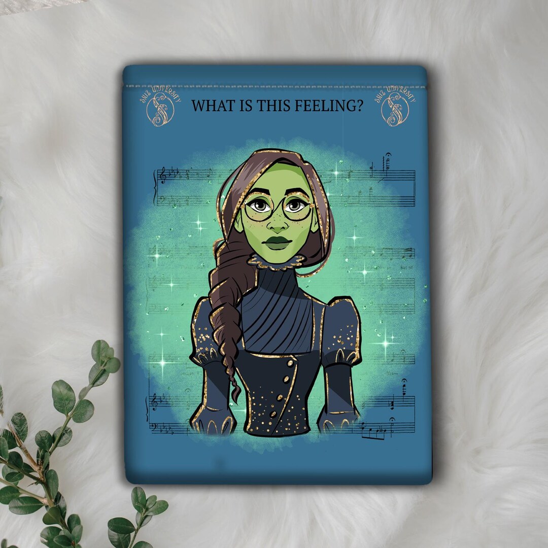 What is This Feeling Wicked Musical Notes Book Sleeve. Elphaba and ...