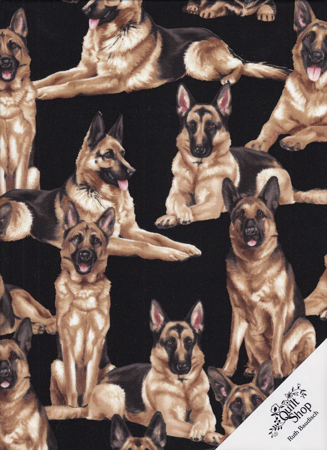 GERMAN SHEPHERD Fabric No. 190709 - Etsy New Zealand