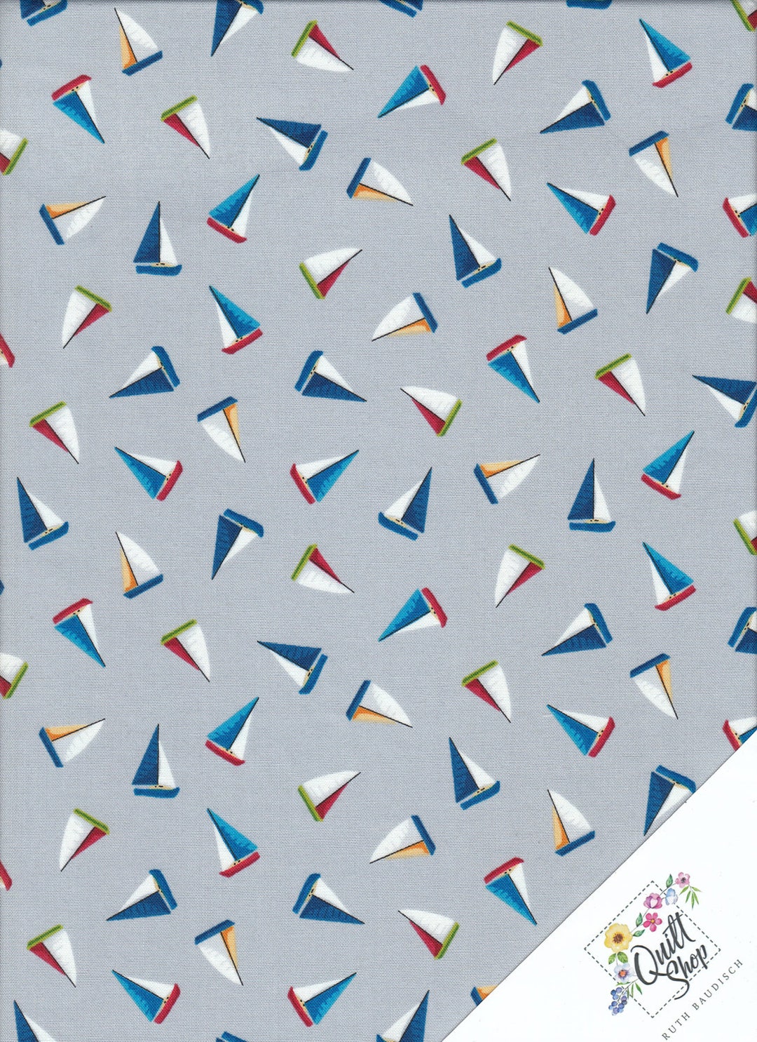 MARITIM SAILING SHIPS beside the Sea Mini Boats Fabric No. 220220 - Etsy