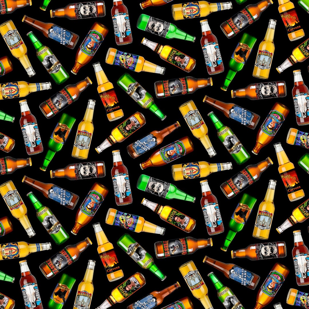 BEER BOTTLES Fabric No. 230627 - Etsy