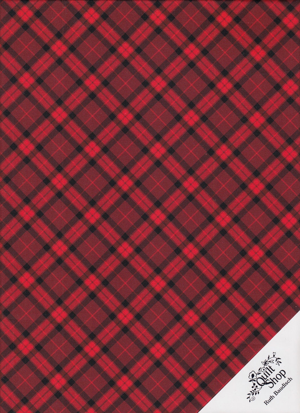 RED DIAGONAL-KARO Fabric No. 190512 | Etsy