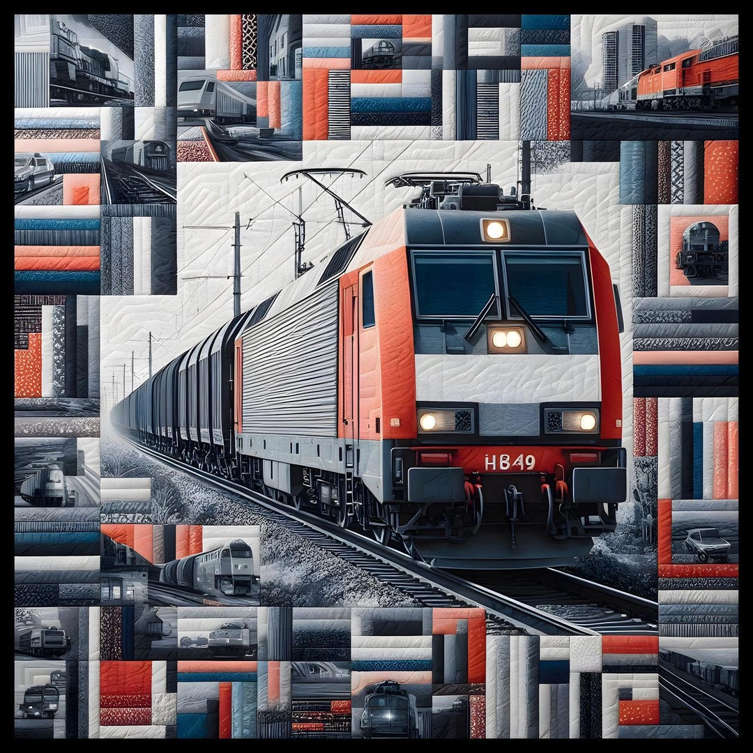 FABRIC PANEL RAILWAY "freight Train" Dreamcatcher" No. 250612 - Etsy