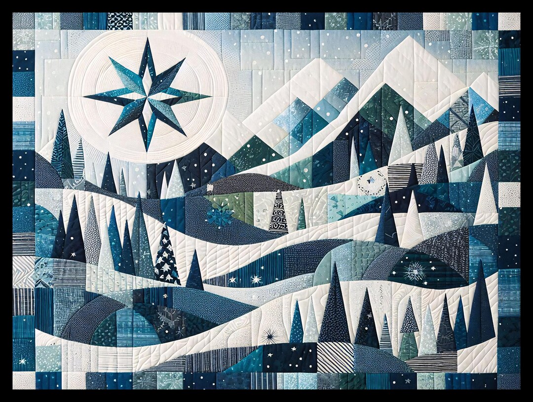 DOUBLE FABRIC PANEL Winter Landscape "dreamcatcher" No. 240924 - Etsy