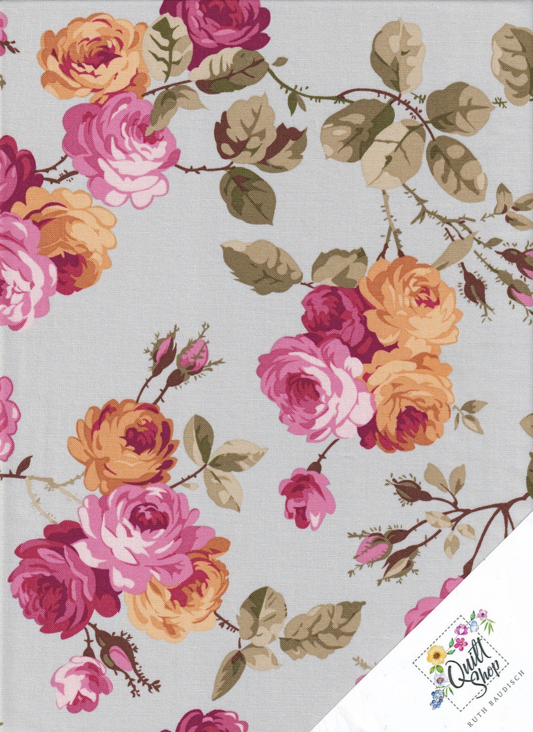 ROSES ROSE et OCRE Tissu N°231206 - Etsy France