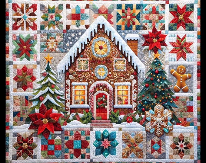 Fabric Panel With Gingerbread House "dreamcatcher" No. 240922 - Etsy
