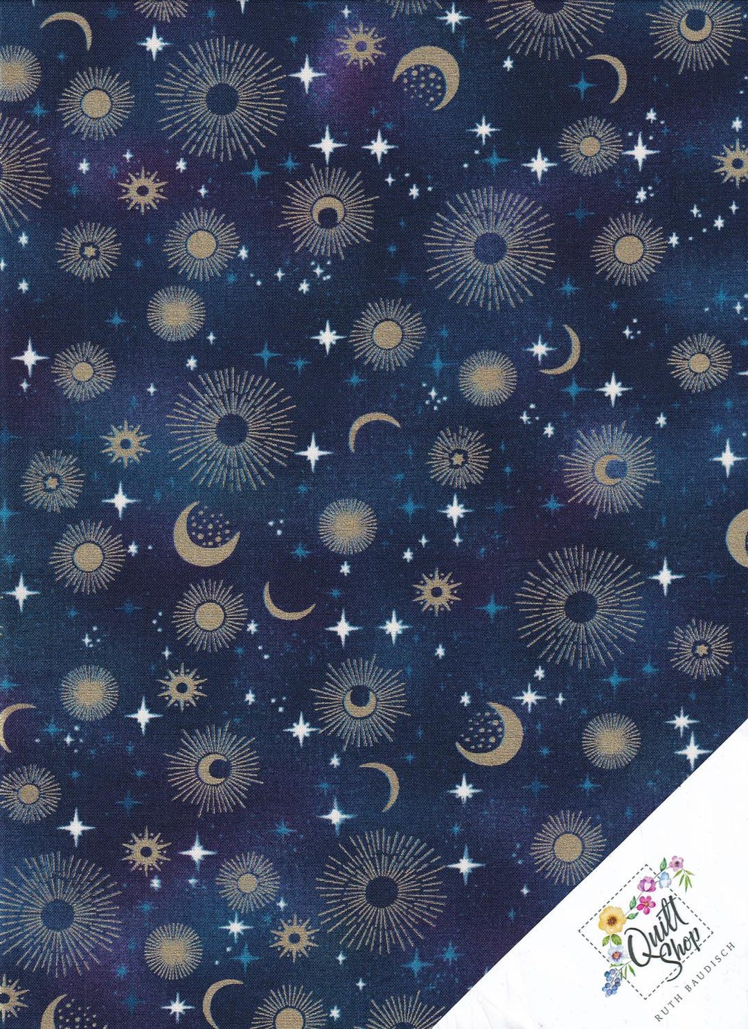 SUN, MOON, STARS "luna Constellation" Patchwork Fabric No. 241215 - Etsy