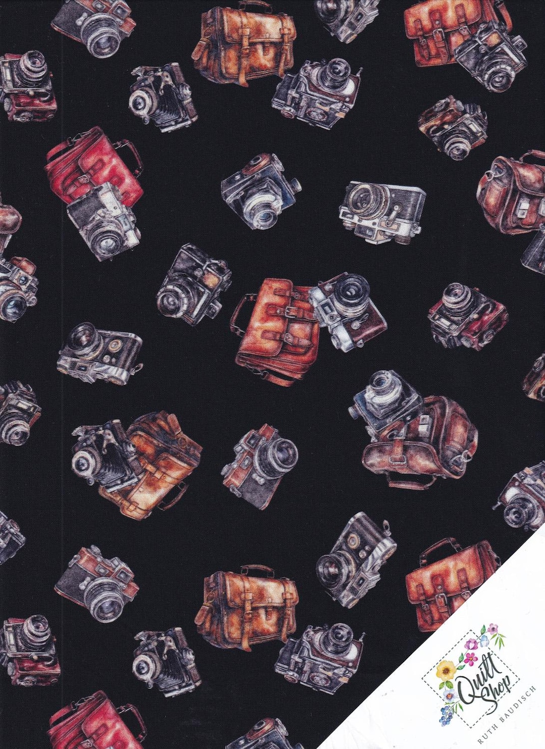 VINTAGE PHOTOGRAPHS globetrotter Cameras Fabric No. 241021 - Etsy