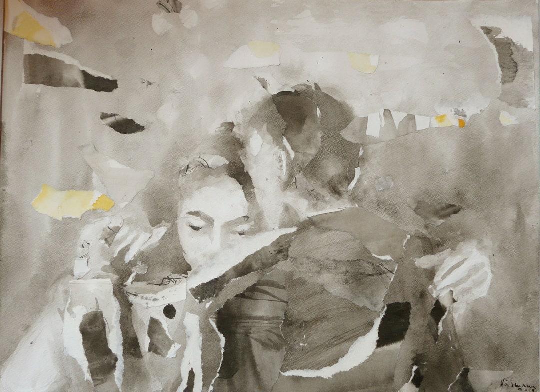 Digital Print Hug Dance Tango Couple Din-a3 - Etsy