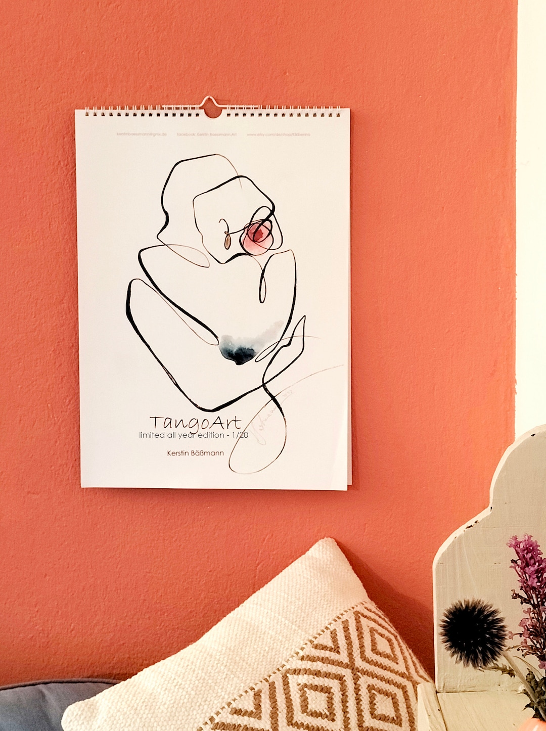 Tango Art Yearly Calendar/birthday Calendar, Handmade/unique and ...