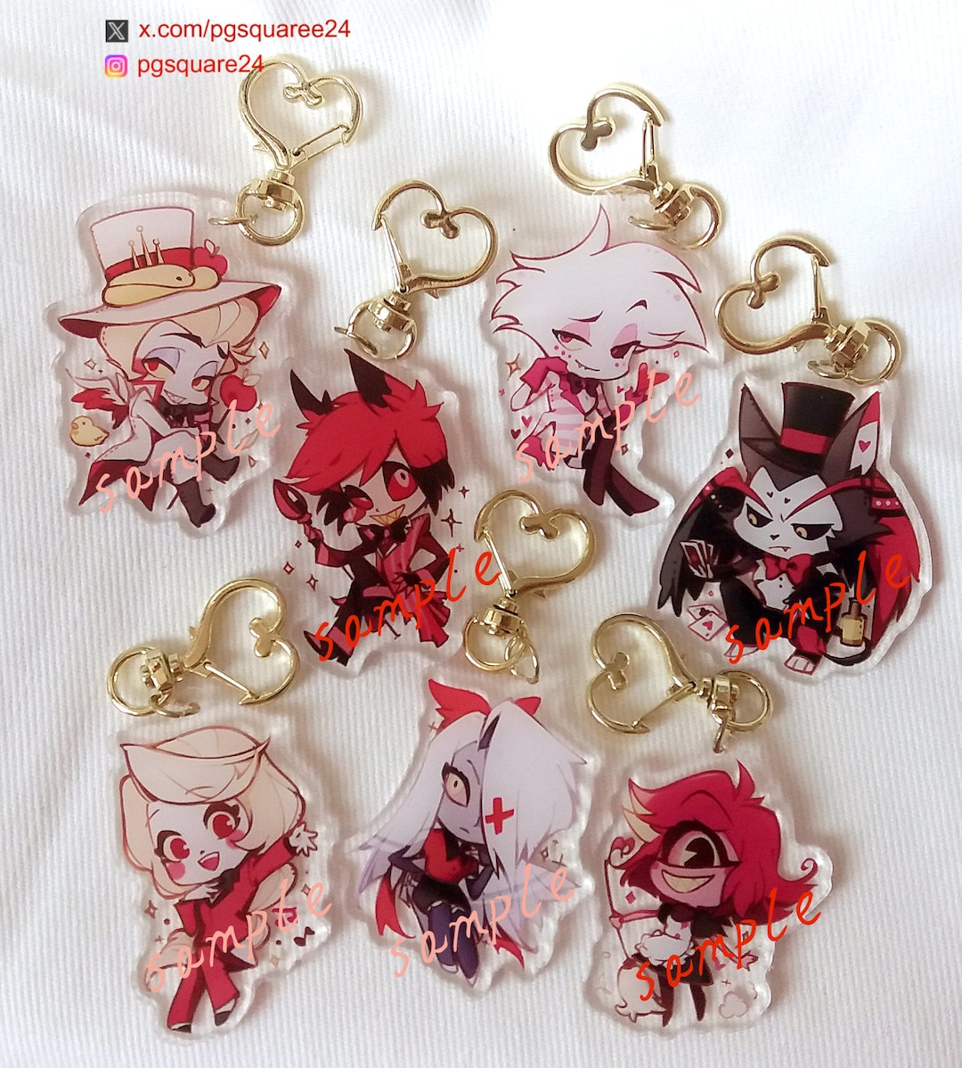 Hazbin Hotel Keychains Alastor, Lucifer,angel Dust,husk - Etsy