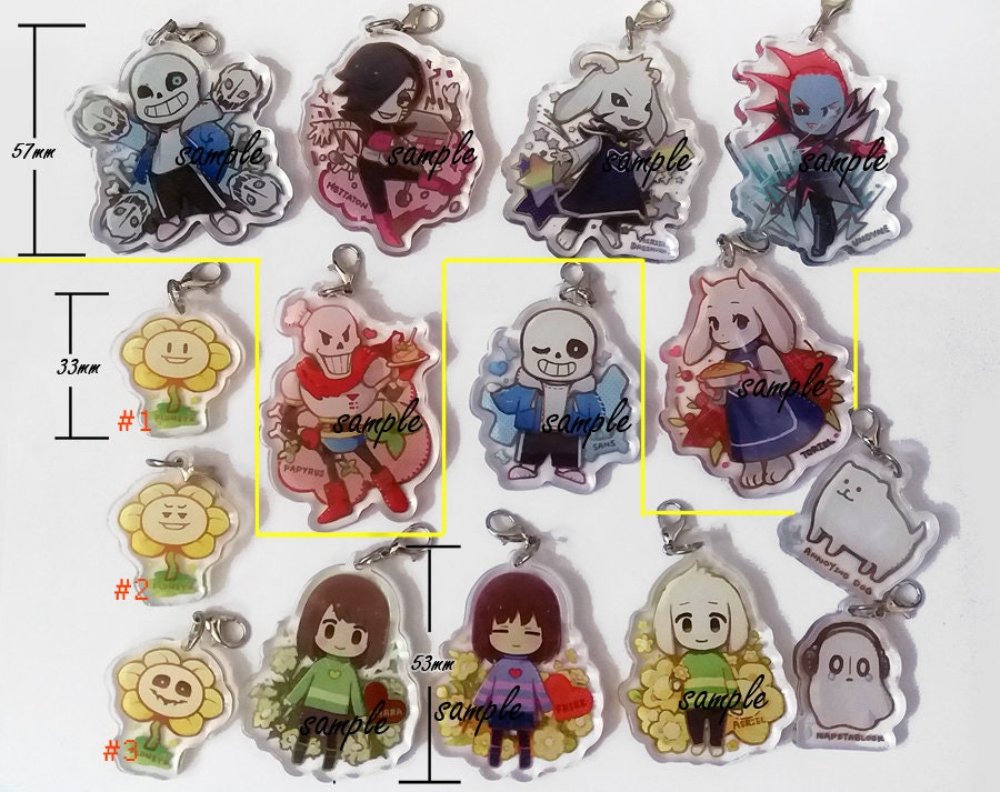 Undertale Acrylic Charms - Etsy