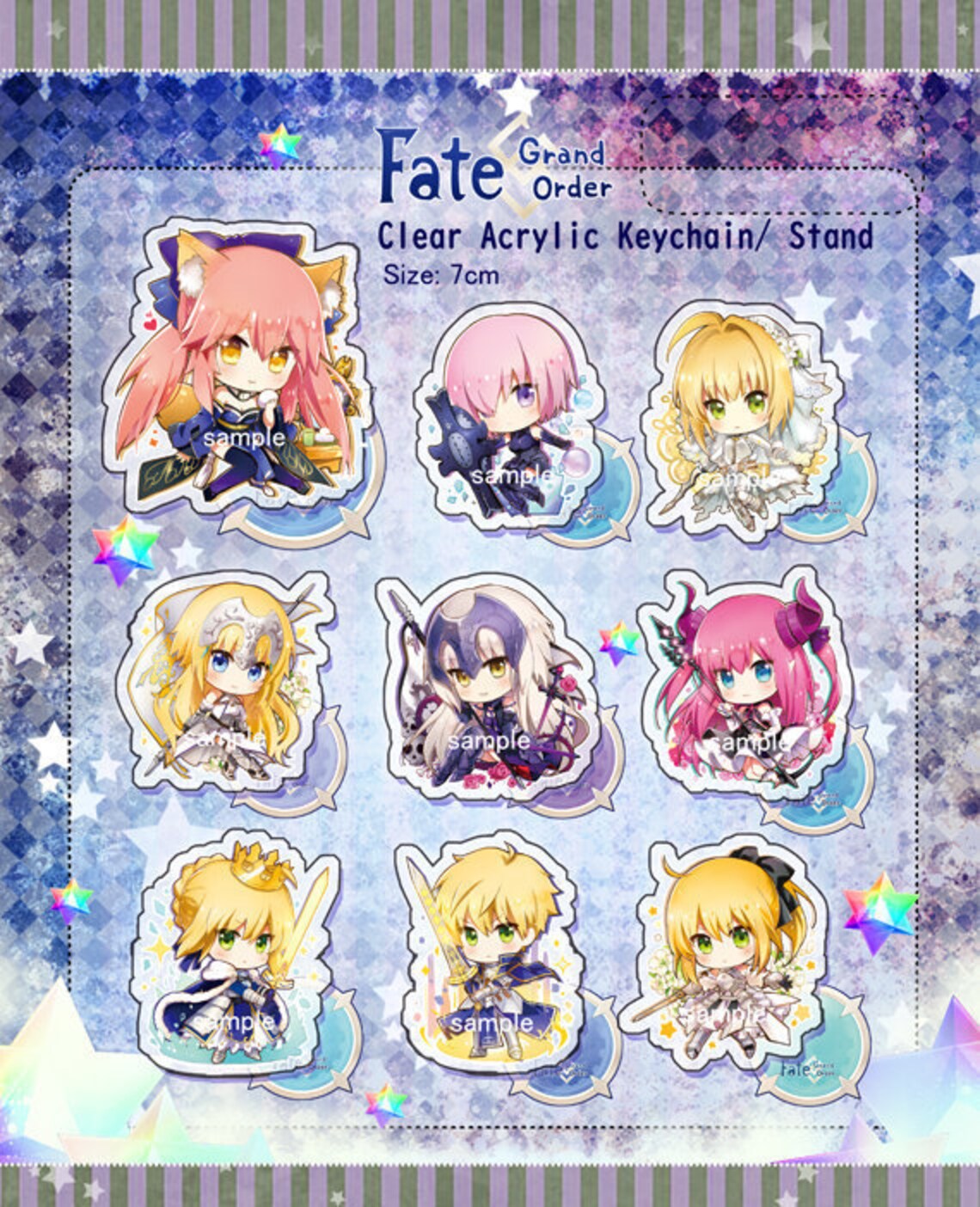 Fate/ Grand Order: Clear Acrylic Keychains/ Stand - Etsy