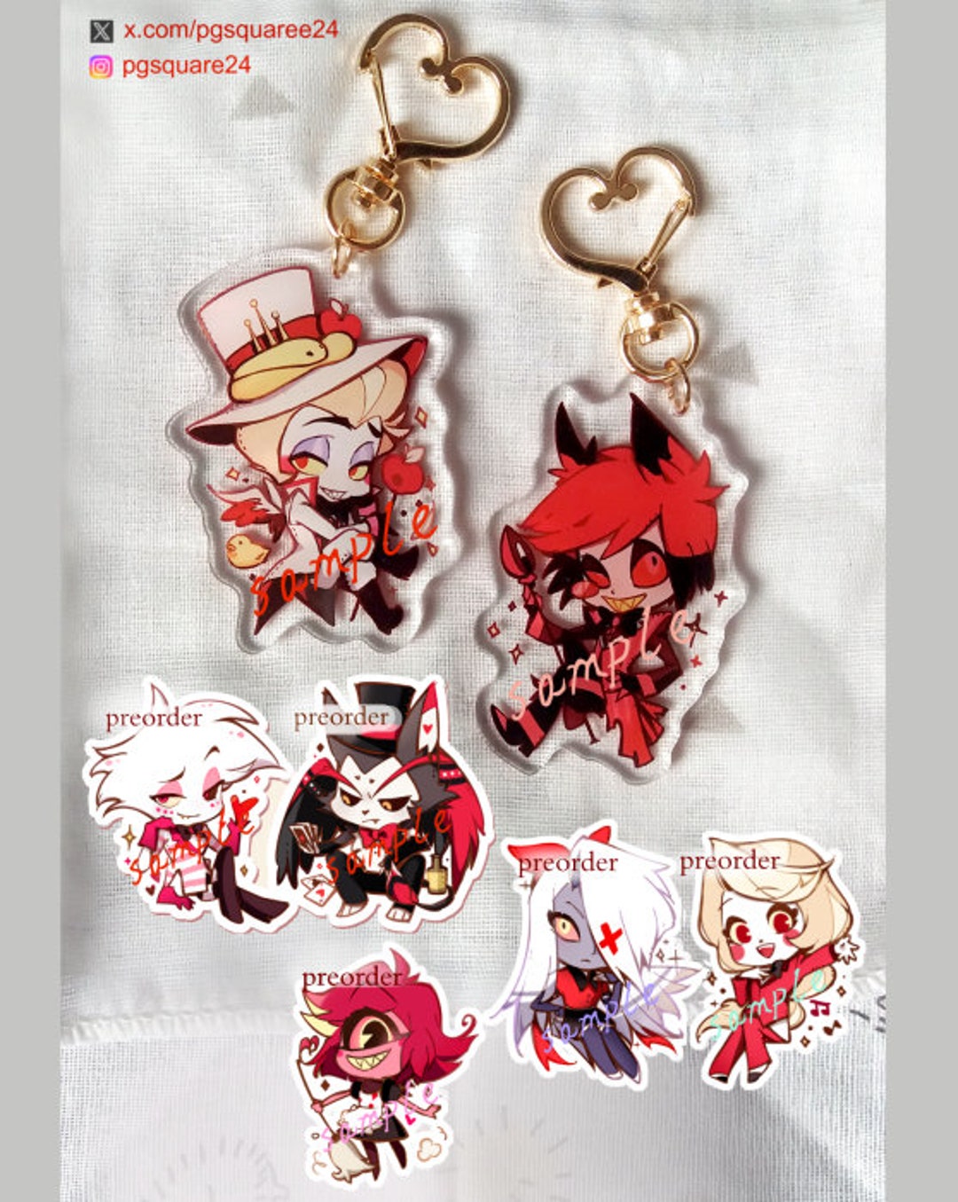Hazbin Hotel Keychains Alastor, Lucifer,angel Dust,husk - Etsy