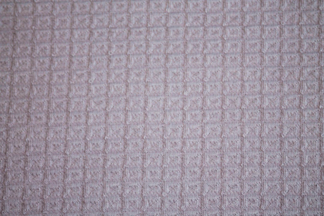 Jacquard Knit, Plain Dusty Rose, Relief Pattern, Cotton Knit ...