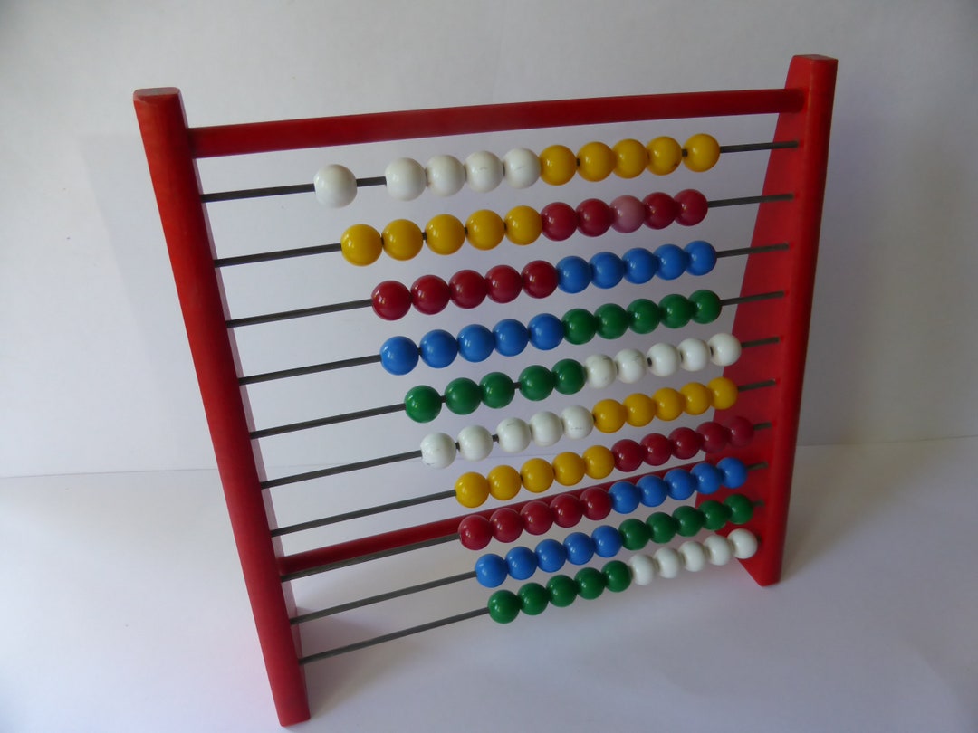 Vintage Abacus Slide Rule Wood 80s - Etsy