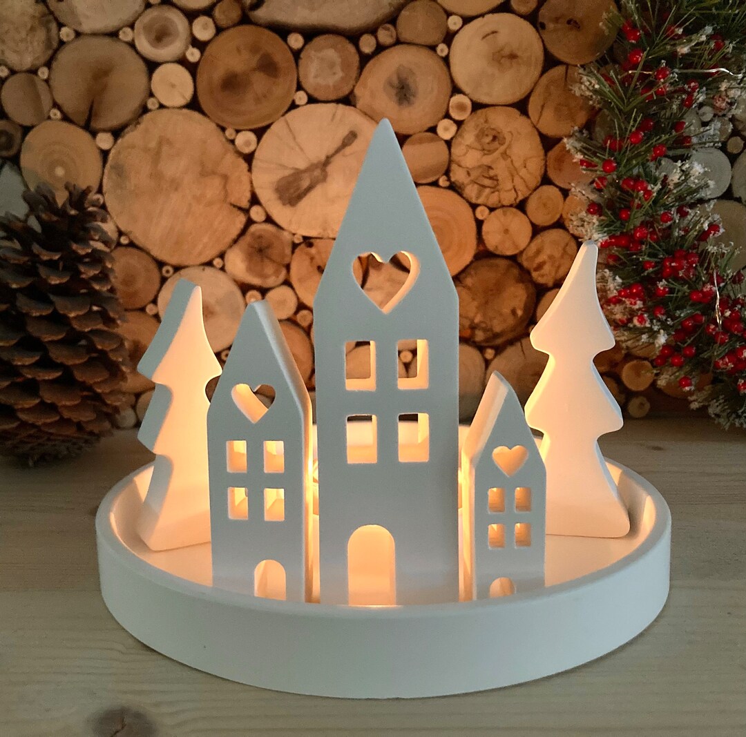 Häuser Windlicht, Geschenk Freundin, Lichthäuser Deko Wohndeko ...