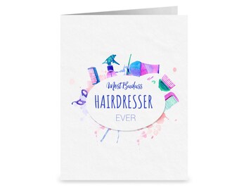 Hairdresser Birthday Card - Etsy