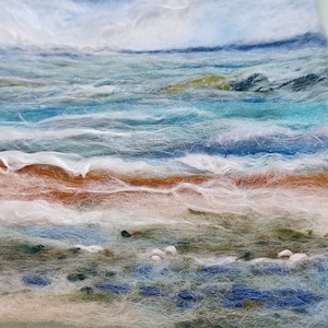 Needle Felting Kit: at the Beach Seascape Art Crafting Gift - Etsy