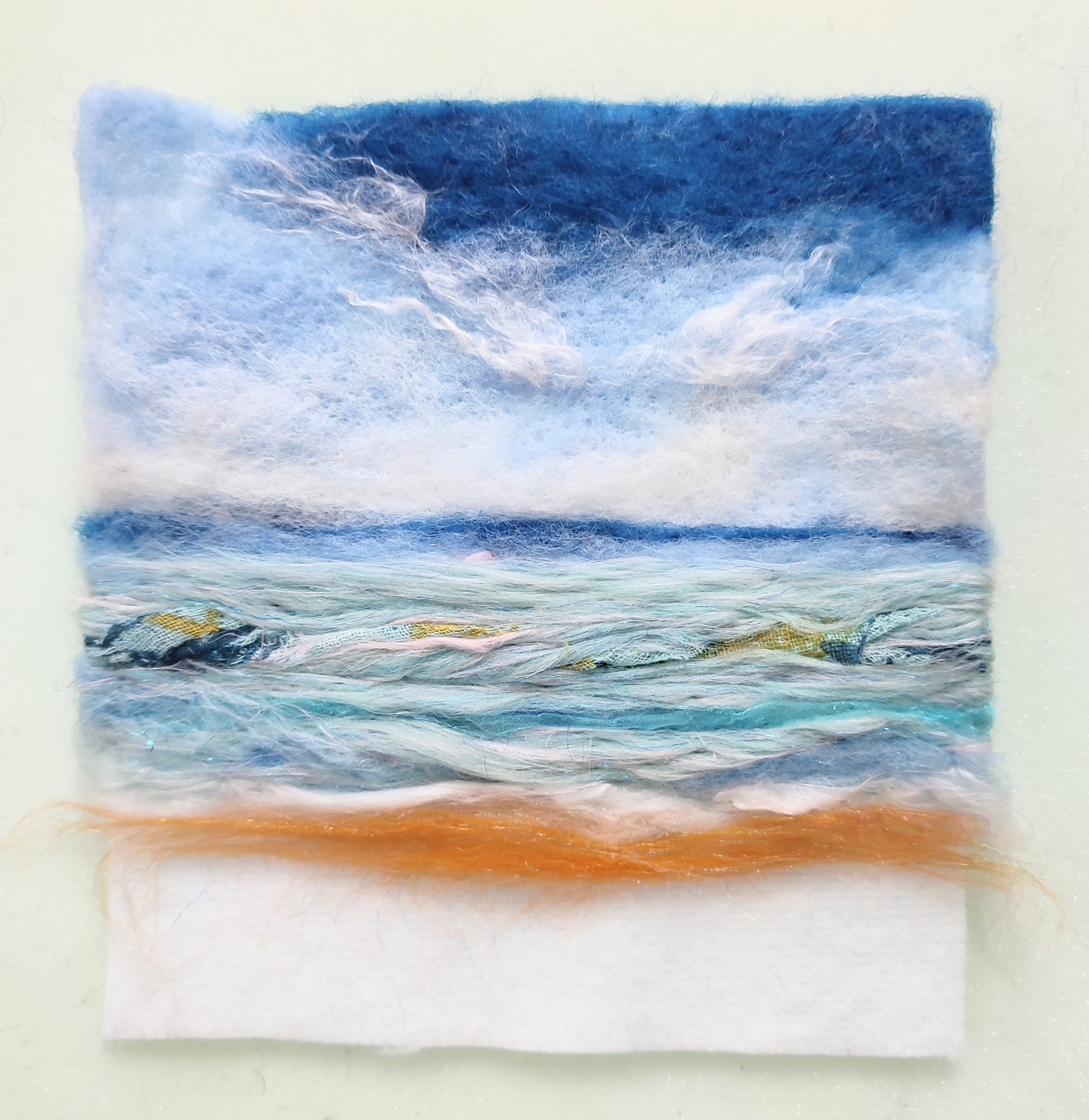 Needle Felting Kit: at the Beach Seascape Art Crafting Gift - Etsy