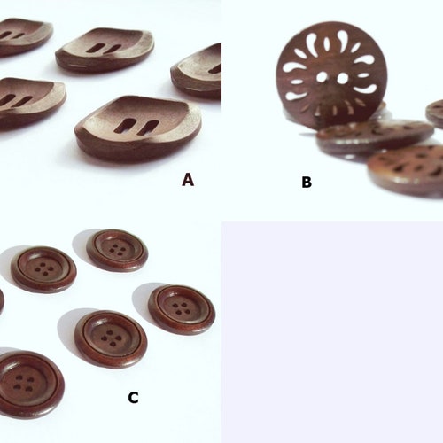 50 Large Mixed Color Wooden Buttons 30mm 1 1/8 Inch - Etsy