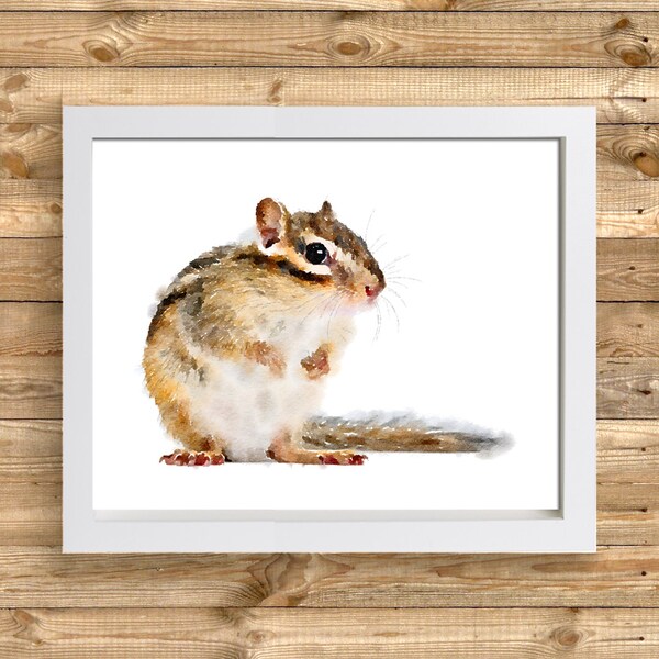 Chipmunk Art Print - Etsy