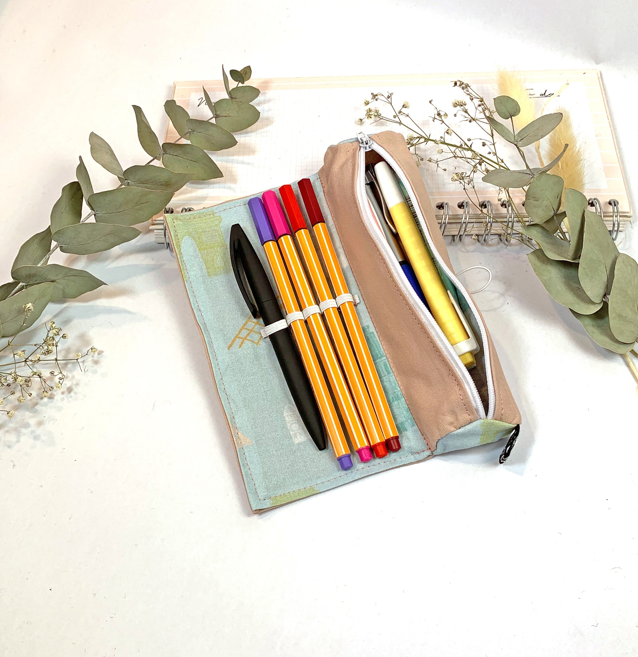 Pencil case study with name small pencil case personalized | Etsy