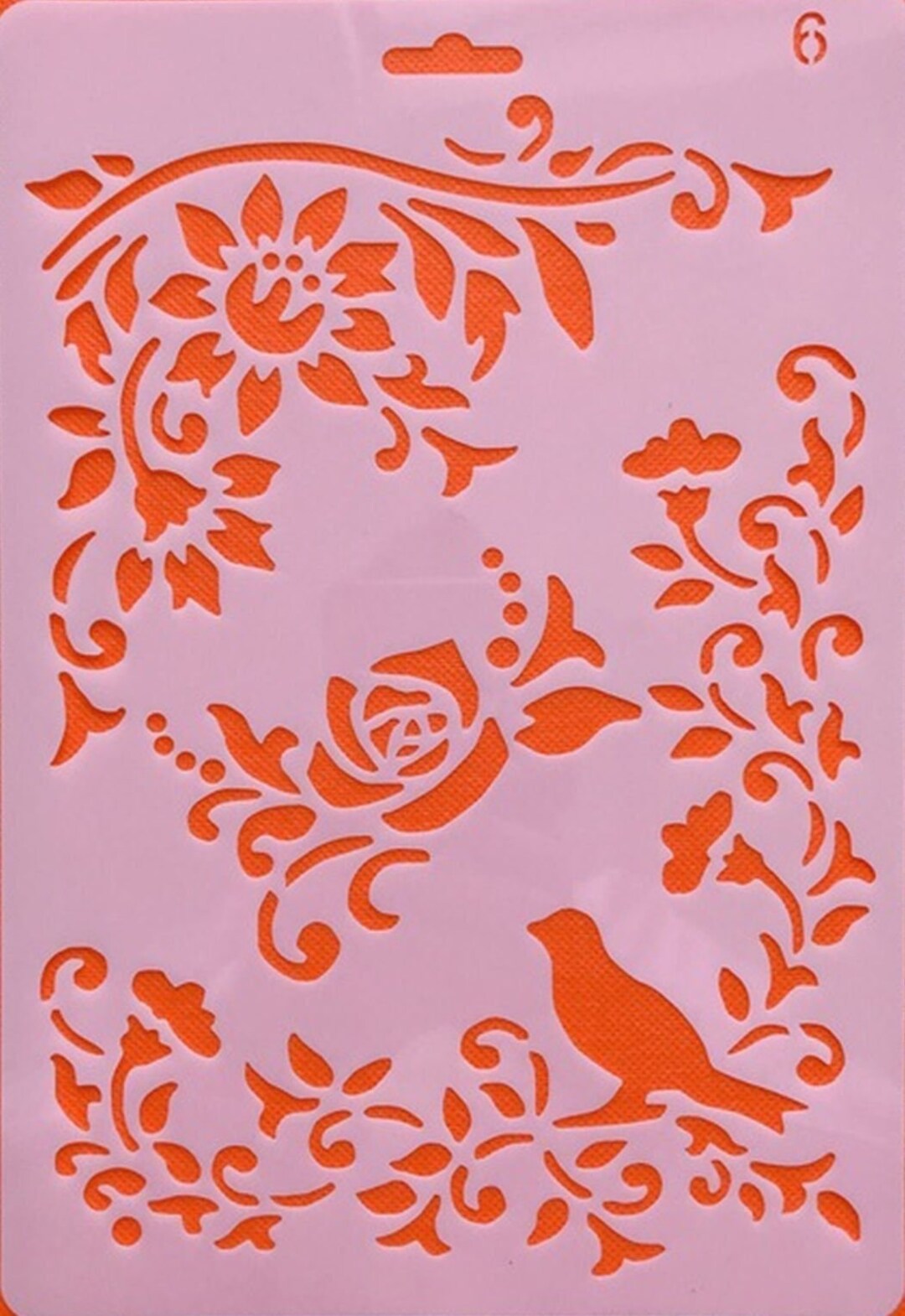 Blumen Rose Vogel Schablone Scrapbooking Flower Stencil DIY Basteln ...
