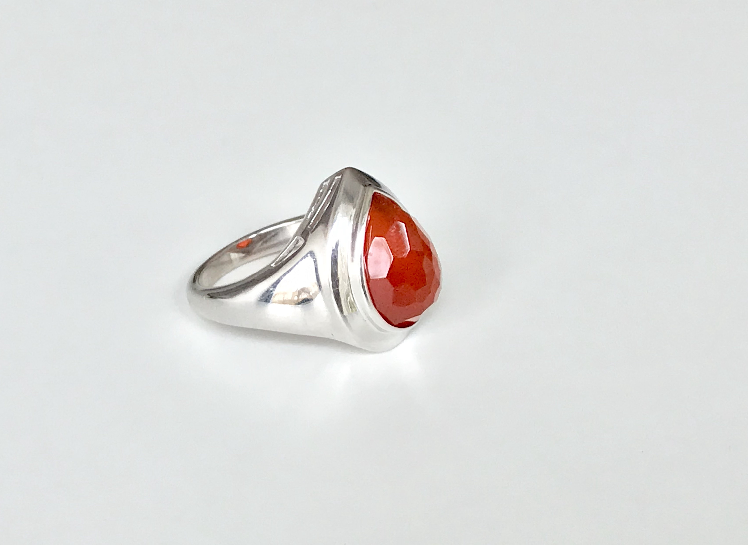 Karneol Ring in Tropfenform 925 Silber - Etsy.de