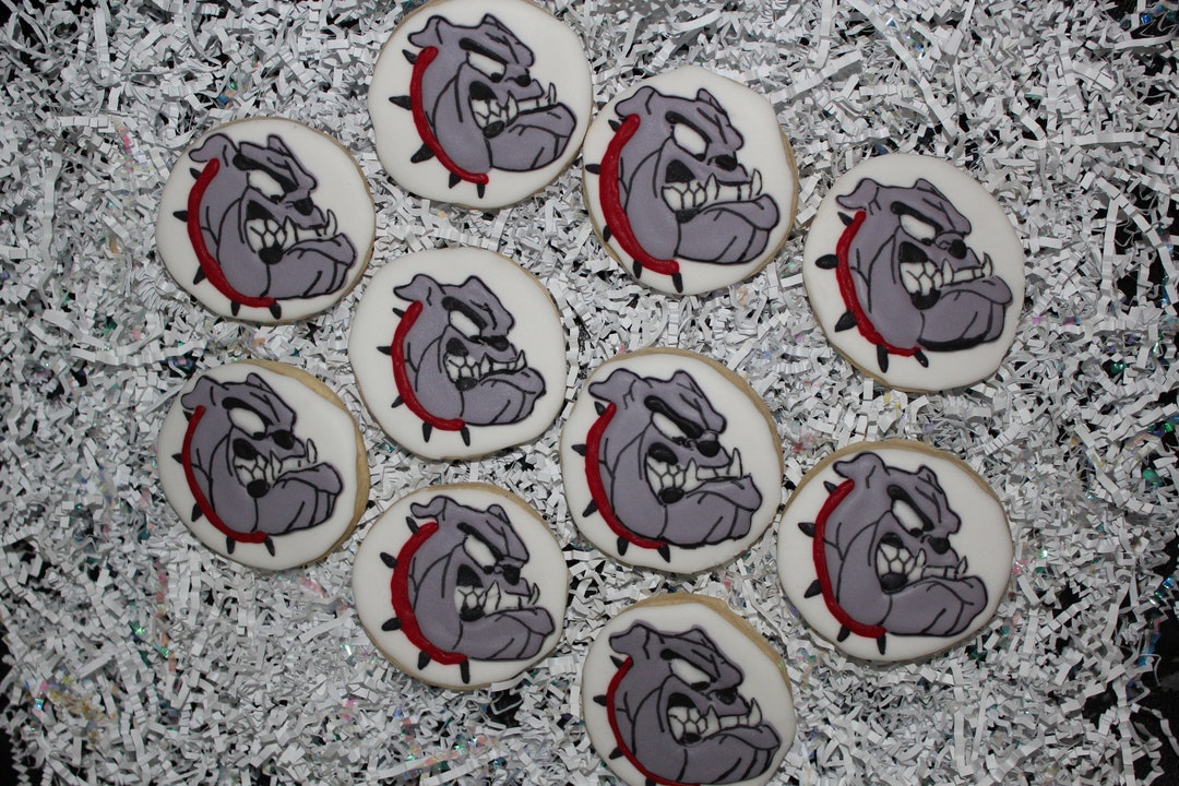 Bulldog Cookies/school Cookies/1{dozen} - Etsy