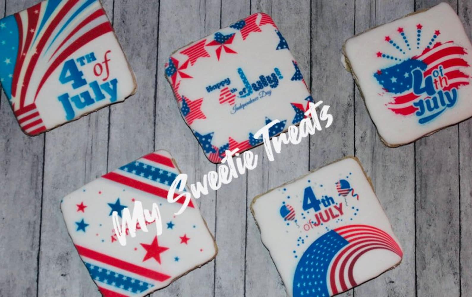Patriotic Cookies/royal Icing Decorated Cookies/fourth of July/ Fourth ...