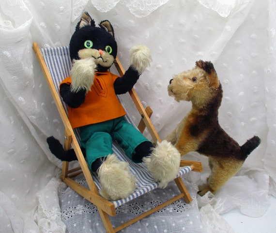 Vintage Schuco Bigo Bello Cat / Cat Plush Toy Cat | Etsy