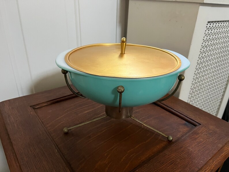 Rare HTF Pyrex UFO Atomic Turquoise Casserole and Warmer - Etsy